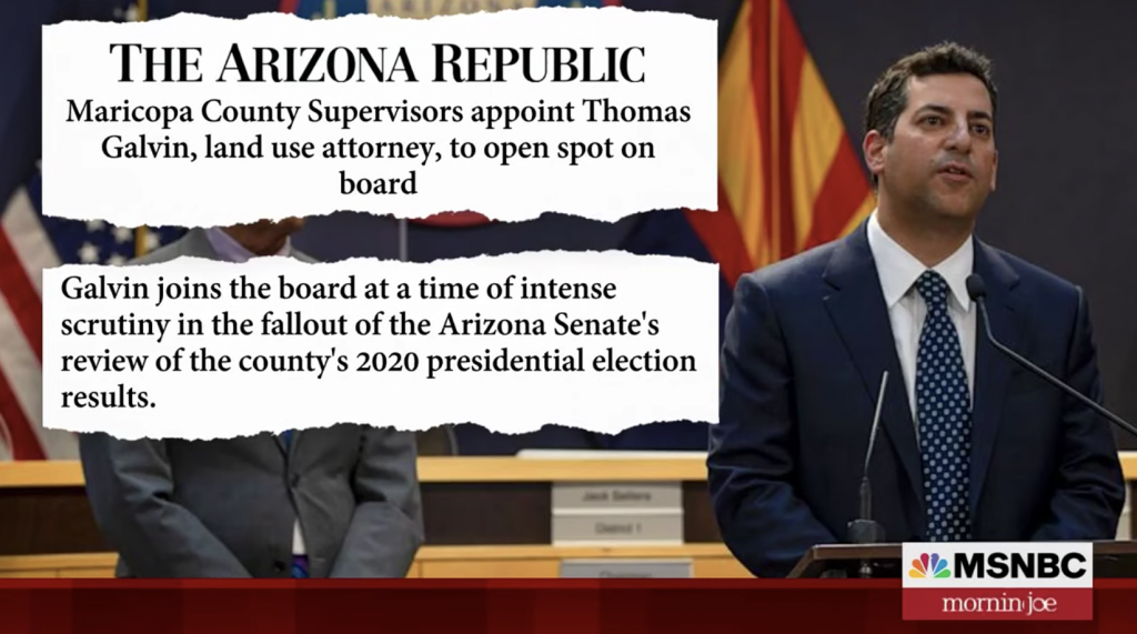 New Maricopa County Supervisor Thomas Galvin featured on MSNBC's ...