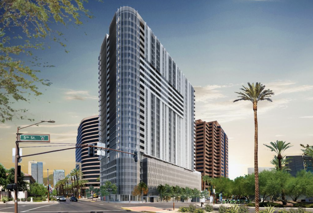 Apartment tower begins construction at Arizona Center - Rose Law Group ...