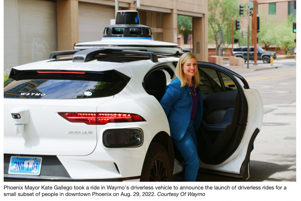 Phoenix mayor snags a ride in a driverless Waymo car as company ...