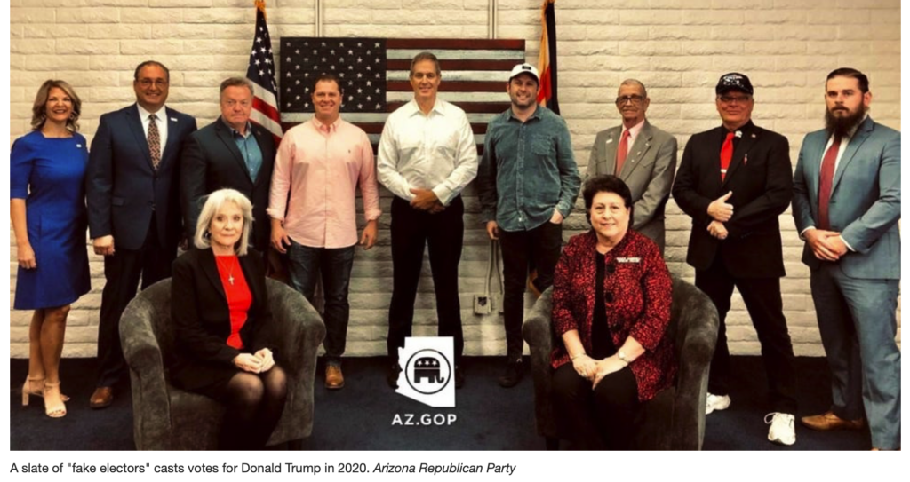 In Arizona Investigation Into Trumps Fake Electors Continues Where